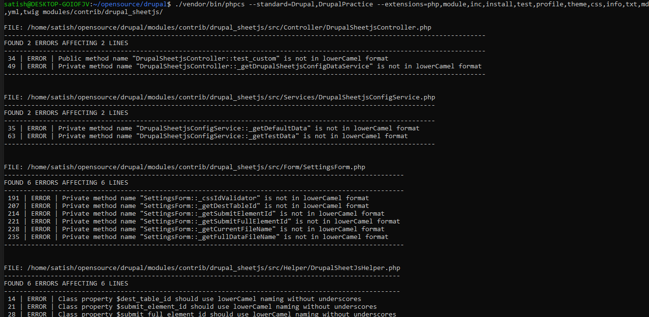 Fix the issues reported by phpcs [#3373189] | Drupal.org